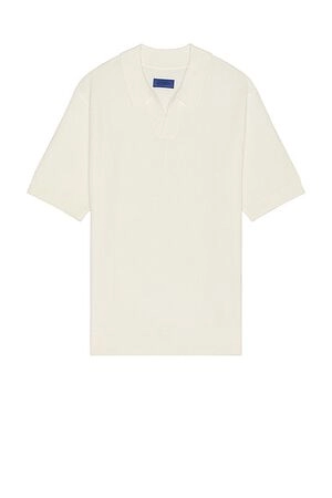 Saturdays Nyc Alex Merino Wool Open Placket Polo