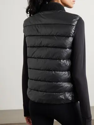 Varley Colwyn Combo Quilted Shell Vest With Ribbed-knit Trims