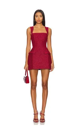 Amanda Uprichard Bethany Skort Romper - Red