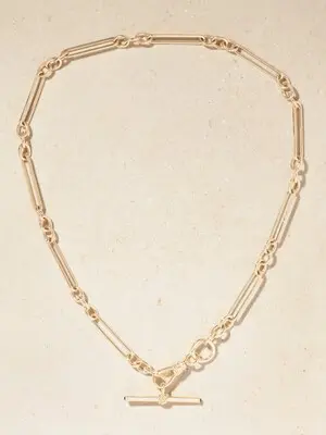 LUCY DELIUS 14-karat Sapphire And Diamond 'trombone Albert Clip' Necklace - Gold