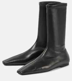 TOTEME Leather Sock Boots