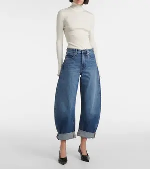 FRAME The Bubble Barrel-leg Jeans In Westbury