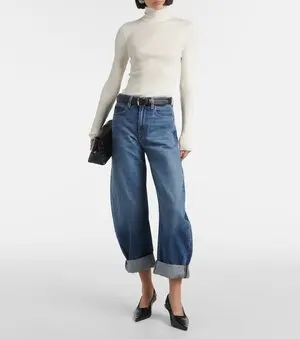 FRAME The Bubble Barrel-leg Jeans In Westbury