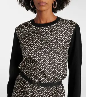 Tory Burch Belted Wool Midi Dress