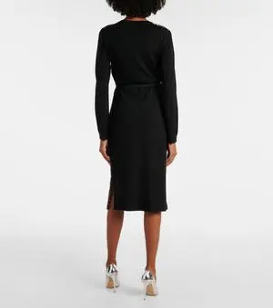 Tory Burch Belted Wool Midi Dress