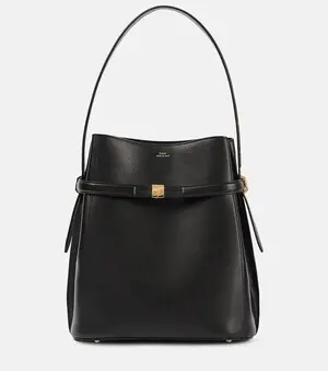 TOTEME Leather Bucket Bag - Black