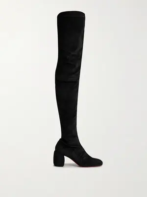 CHRISTIAN LOUBOUTIN Minny Suede Over-the-knee Boots - Black