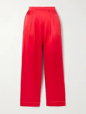ERES Mondain Silk-satin Pajama Pants - Red