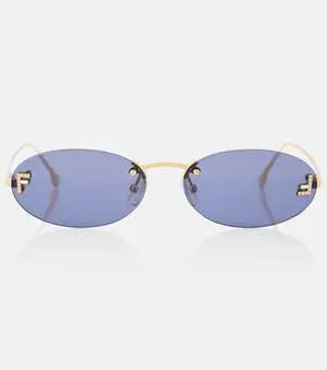 Fendi First Crystal Embellished Sunglasses - Blue