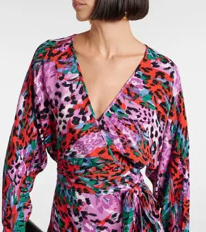 Diane Von Furstenberg Eloise Leopard-print Midi Wrap Dress