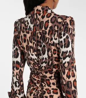 Diane Von Furstenberg Leopard-print Midi Dress