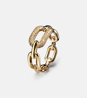 Shay Jewelry 18kt Yellow Diamond Link Ring