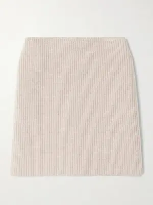 LIBEROWE Ribbed Cashmere Mini Skirt
