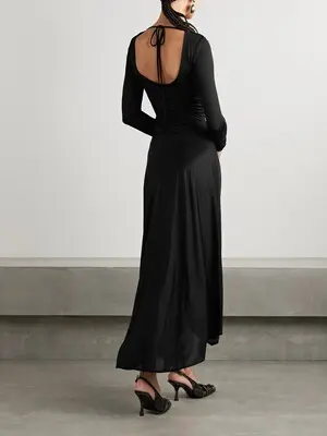 Acne Studios Ruched Stretch-jersey Maxi Dress