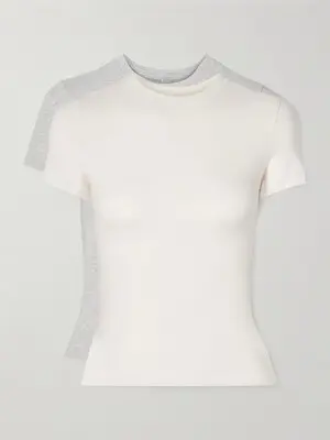 SKIMS Set Of Two Stretch-cotton Jersey T-shirts - Gray