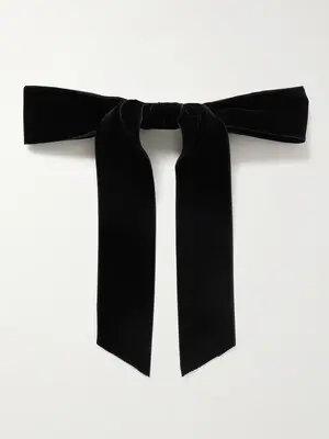 JENNIFER BEHR Velvet Bow Hair Clip - Black