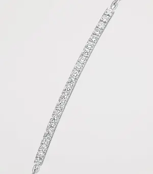 Messika Gatsby White Gold Diamond Pavé Chain Bracelet - Silver