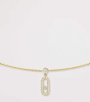 Messika Move Uno Yellow And Diamond Pavé Necklace