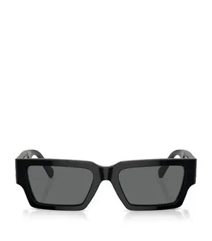 Versace Acetate Medusa Detail Sunglasses - Black