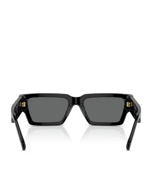 Versace Acetate Medusa Detail Sunglasses - Black