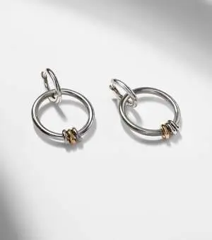 SPINELLI KILCOLLIN Sirius Versa Sterling And 18kt Gold Hoop Earrings