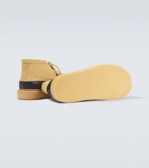 Marni Leather And Suede Desert Boots