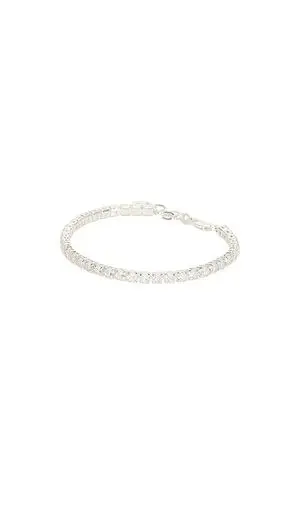 Ettika Crystal Tennis Bracelet - Metallic Silver