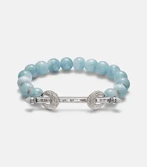 ANANYA Chakra 18kt White Gold Aquamarine And Diamond Bracelet - Blue
