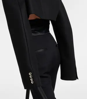 Khaite The Leara Cropped Wool-blend Jacket