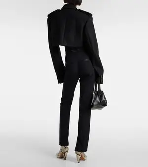 Khaite The Leara Cropped Wool-blend Jacket