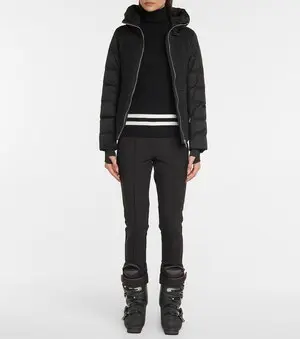Fusalp Striped Turtleneck Knit Sweater - Black