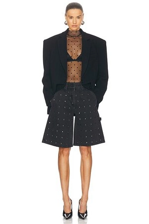 Retrofete Lilith Mesh Top With Embellishments