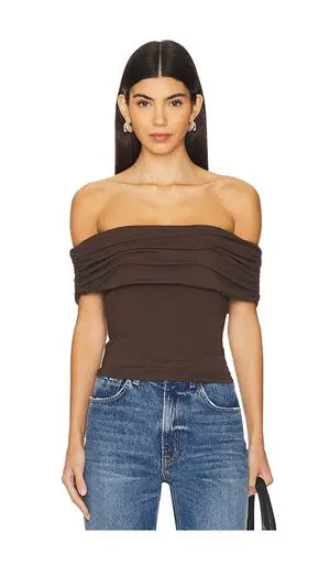 House Of Harlow 1960 X Revolve Whittney Off-shoulder Top - Brown