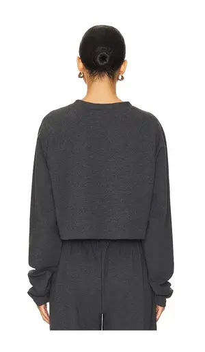 Norma Kamali Oversized Raglan Sleeve Cropped Top