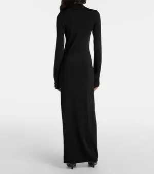 Galvan Turtleneck Jersey Maxi Dress