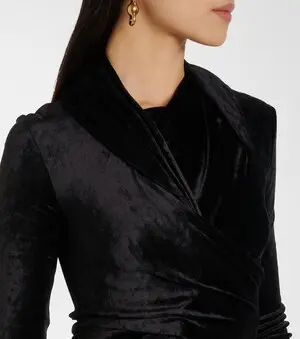 Rick Owens Magnetic Draped Velvet Top