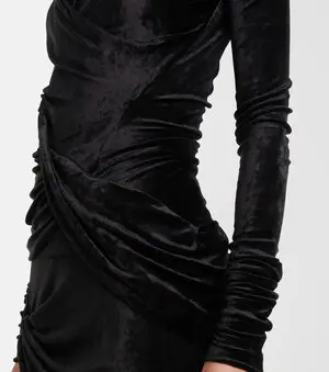 Rick Owens Magnetic Draped Velvet Top