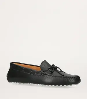 TOD'S Leather Gommini Loafers - Black