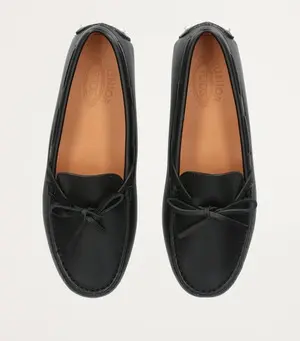 TOD'S Leather Gommini Loafers - Black