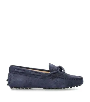TOD'S Suede Gommini Driving Loafers - Navy