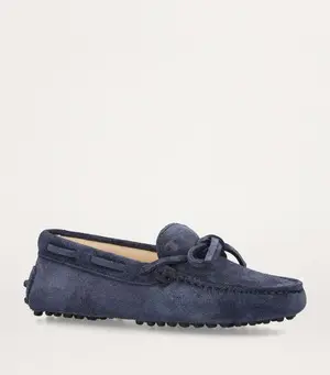 TOD'S Suede Gommino Loafers - Navy