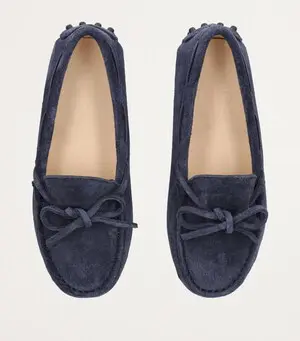 TOD'S Suede Gommino Loafers - Navy