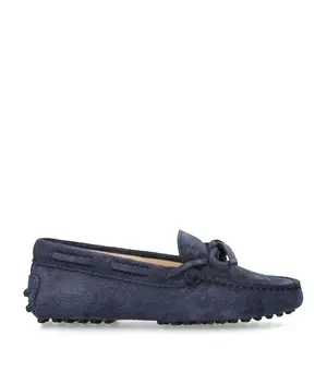 TOD'S Suede Gommino Loafers - Navy