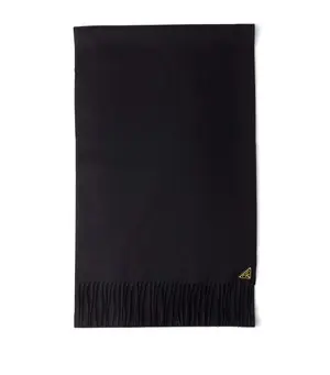 Prada Silk-cashmere Logo Scarf - Black