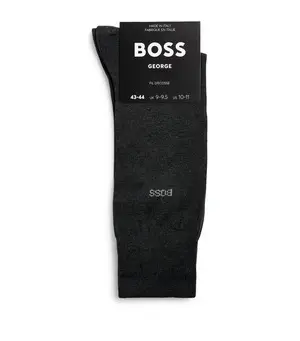 BOSS George Fil D'écosse Crew Socks - Grey