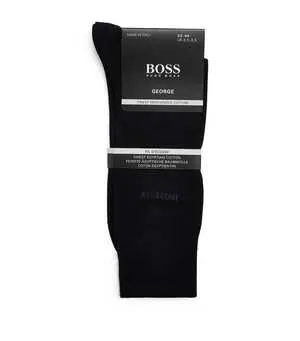 BOSS George Fil D'écosse Crew Socks - Navy