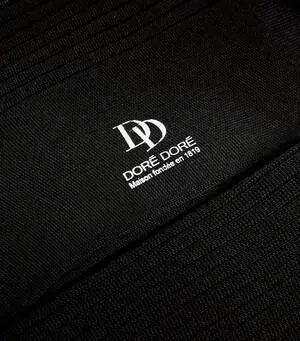 DORE DORE Long Rib-knit Cotton Socks - Black
