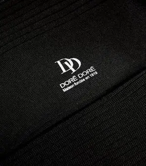DORE DORE Long Rib-knit Cotton Socks - Black