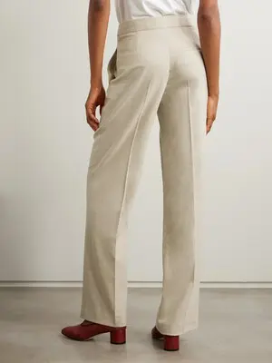 Loulou De Saison Juno Pleated Wool-blend Wide-leg Trousers