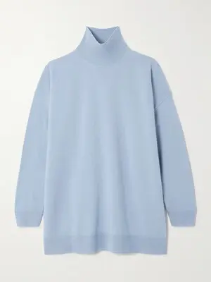 LESET Zoe Knitted Turtleneck Sweater - Blue